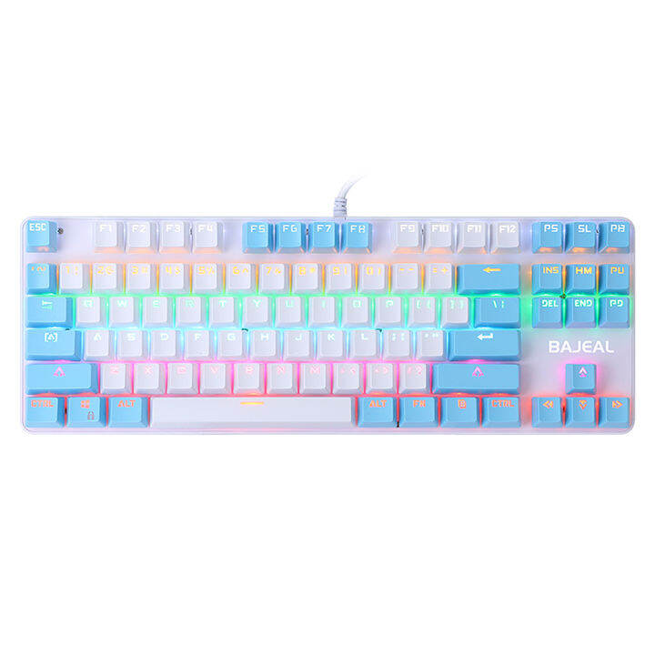 87 Keys Wired Mechanical Keyboard Mixed Light Mechanical Keyboard with ...