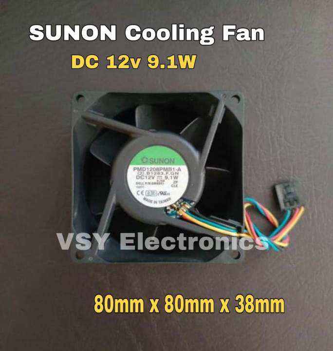 Original Sunon 12v DC Blower Fan 9.1W 80mm x 80mm x 38mm Cooling Fan ...