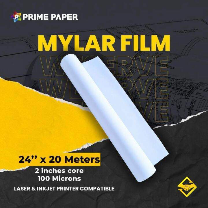 Premium Matte Film 24 inches x 20 Meters - 100 Microns - Mylar Film ...