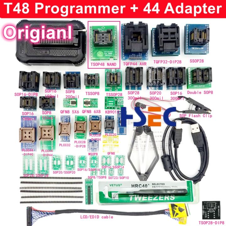 Newwst XGecu T48 programmer +44 adapter socket replace TL866II Plus USB ...