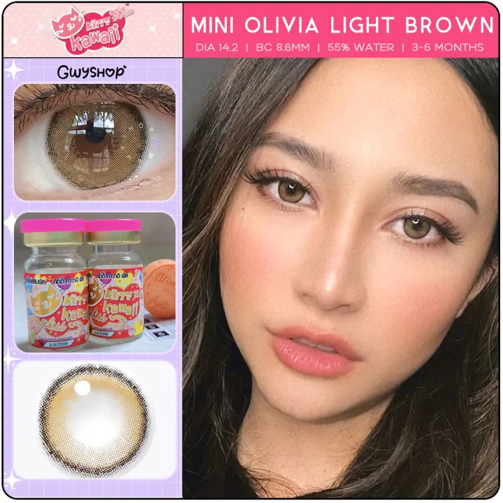 Mini Olivia Light Brown Kitty Kawaii Lens | Gwyshop | Lazada PH
