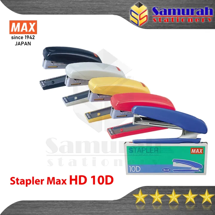 Stapler Max HD 10D / Mesin Staples Tangan HD10D / Alat Strapler Hecter Kertas HD-10D Kecil isi ...
