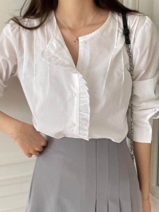 {Dibuat Di Korea} Kemeja Rumbai Yang Indah. | Lazada Indonesia