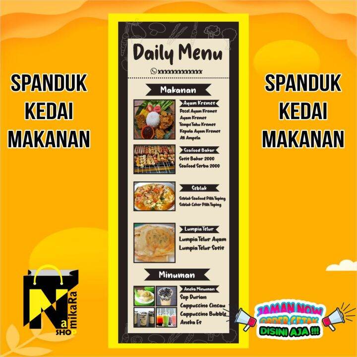 SPANDUK BANNER BACKDROP Kedai Makanan 160x60cm/ Banner Kedai Makanan ... SPANDUK BANNER BACKDROP Kedai Makanan 160x60cm/ Banner Kedai Makanan ...