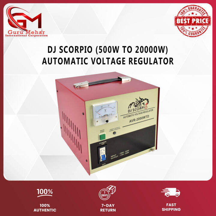 AUTOMATIC VOLTAGE REGULATOR (DJ SCORPIO) - 500 Watts to 5000 Watts AVR ...