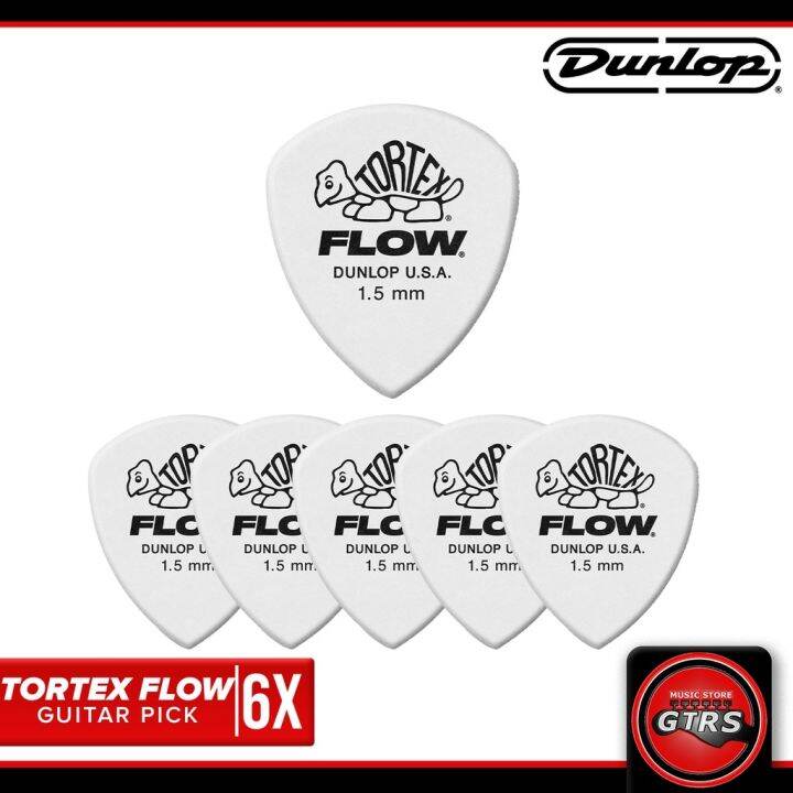Dunlop Tortex Flow Pick pack of 6 (White) 1.5mm | Lazada PH