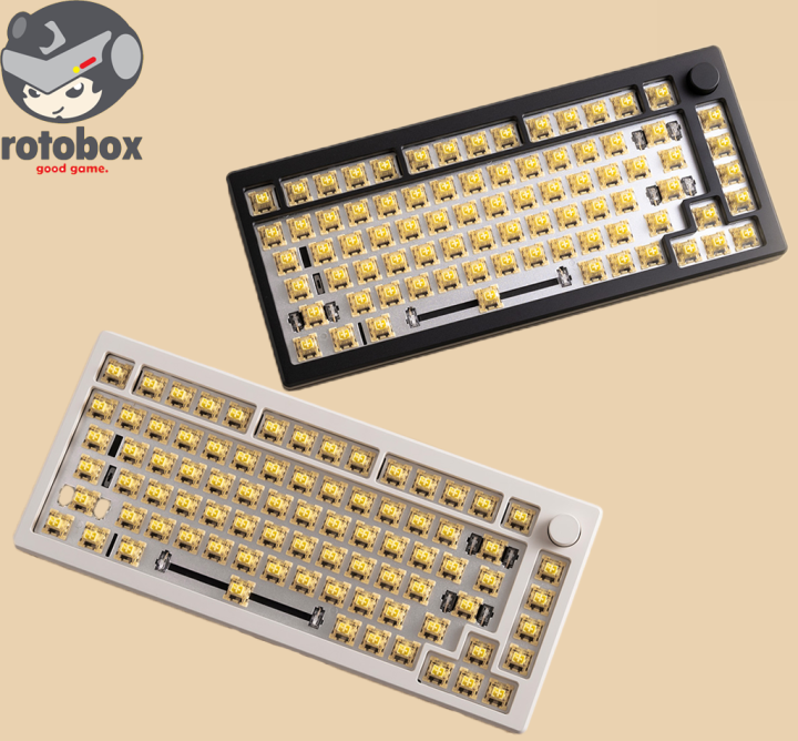 AKKO MOD007B-HE CREAM WHITE + CREAM YELLOW MAGNETIC SWITCH KEYBOARD ...