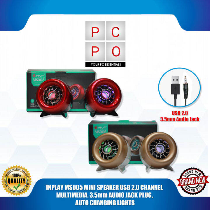 INPLAY MS005 MINI SPEAKER USB 2.0 CHANNEL MULTIMEDIA, 3.5mm AUDIO JACK ...