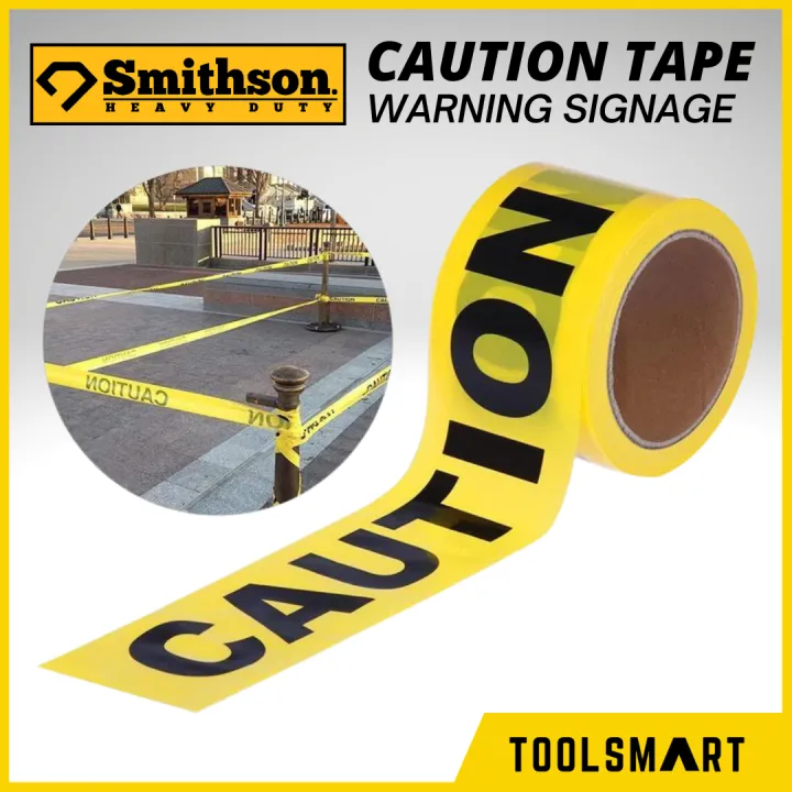 【SMITHSON】 Yellow Caution Tape Warning Tape 50 Meters Caution Tape ...