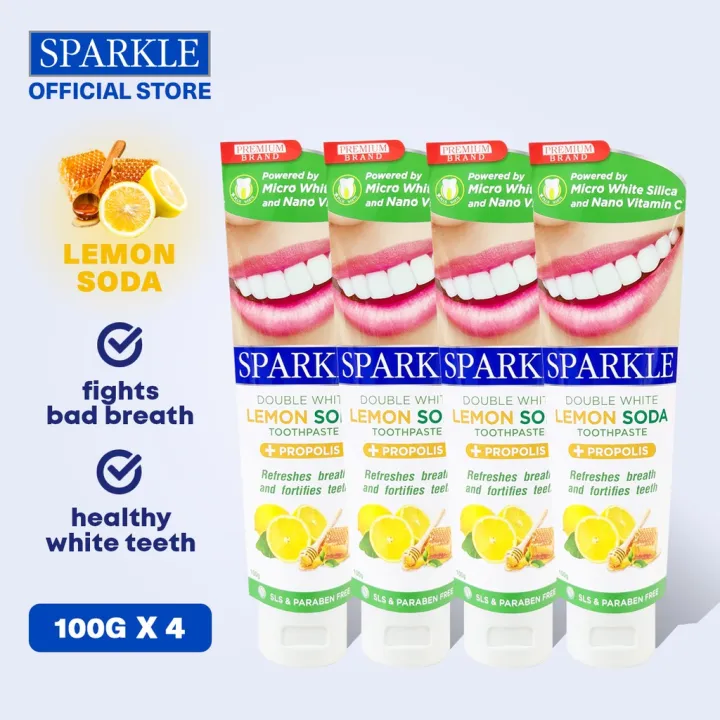 Personal care SPARKLE Double White Healthy Whitening Toothpaste Lemon ...
