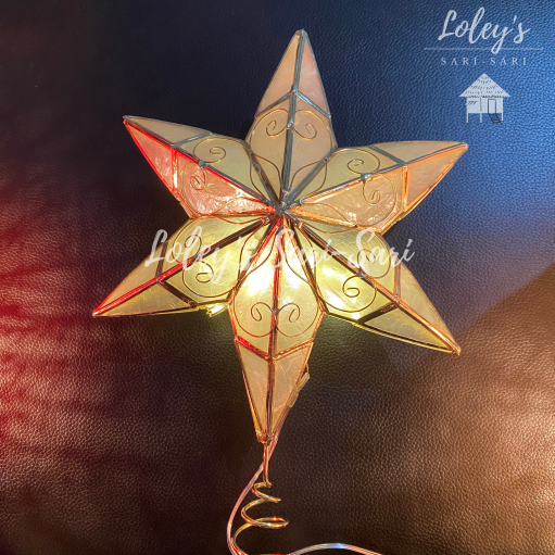Loleys SariSari Christmas Tree Topper/Star Capiz Tree Topper/Capiz Star ...