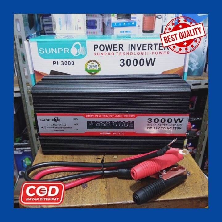 POWER INVERTER DAYA SUNPRO LED 3000W PI-3000 DC 12V TO AC 220V ORIGINAL ...