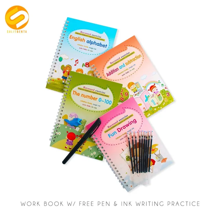 Writing Practice Work Book with Free Pen and Ink Refills by Little ...