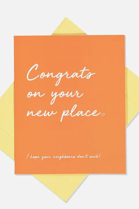 TYPO - HOME CARD - CONGRATS ON NEW PLACE | Lazada PH