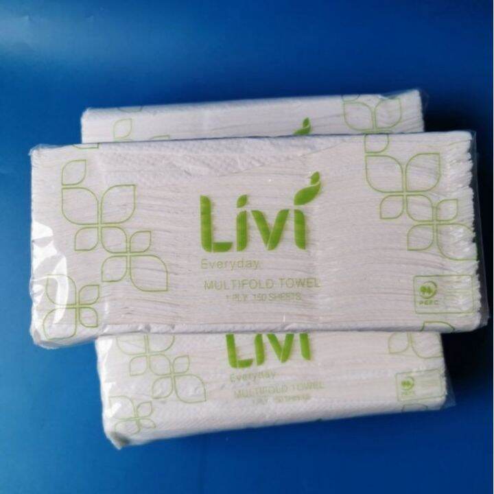 Tissue LIVI Everyday MULTIFOLD TOWEL 1 PLY 150's | SMART | Lazada Indonesia