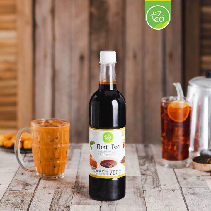 ไซรัปชาไทย ไซรัปสูตรเข้มข้น Thai Tea Syrup ชาไทย ชาเย็น บรรจุ (750 ml ...