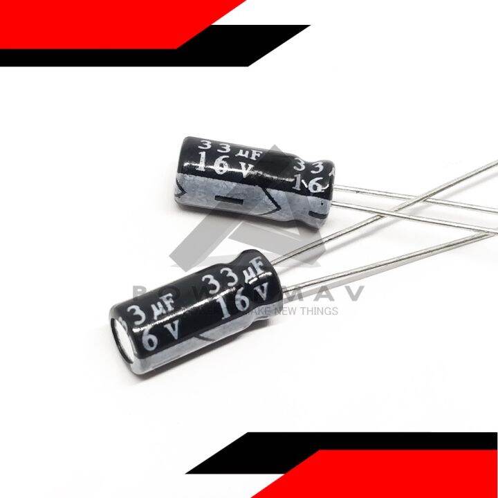 2pcs 33uf 16v capacitor New Aluminum Electrolytic Capacitors Radial 105 ...