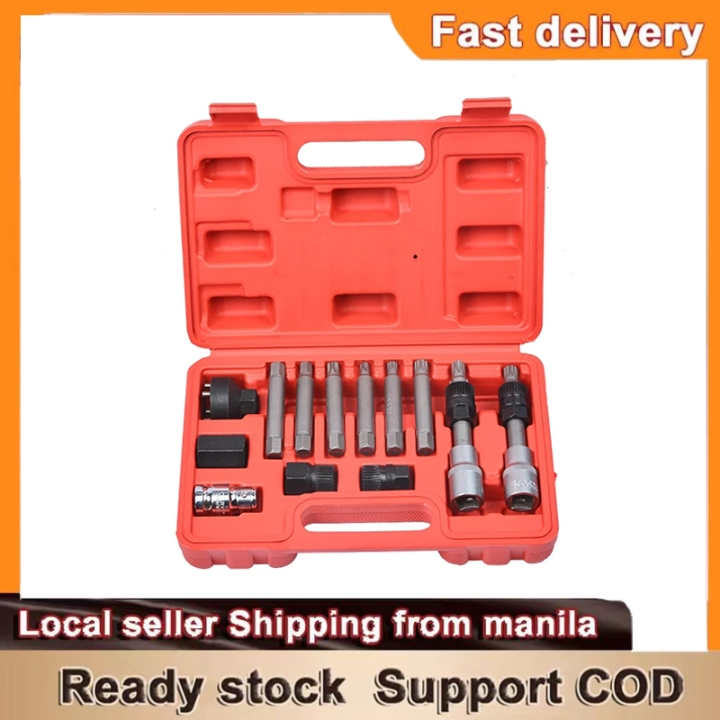 13 Pcs Alternator Pulley Tool Kit Alternator Tool Set / Repair ...