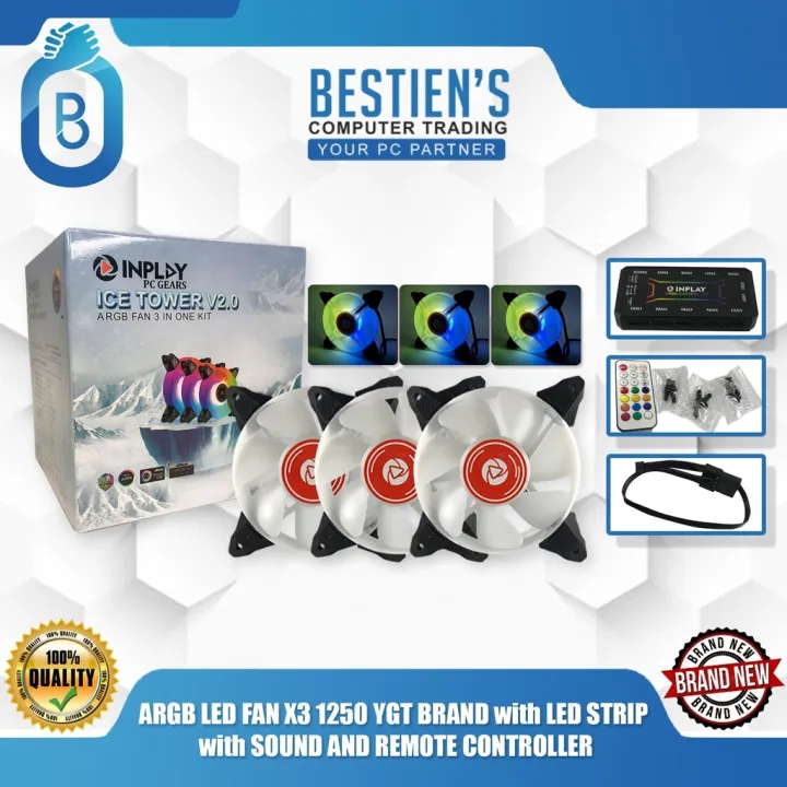 【Hot sale】 INPLAY ICE TOWER RGB FAN 3 IN ONE KIT ARGB Dual Sync Mode ...