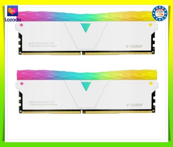 v-color Ram PC DDR4 16GB/3600MHz CL18 (8GBx2) Prism Pro RGB แรมพีซี ...
