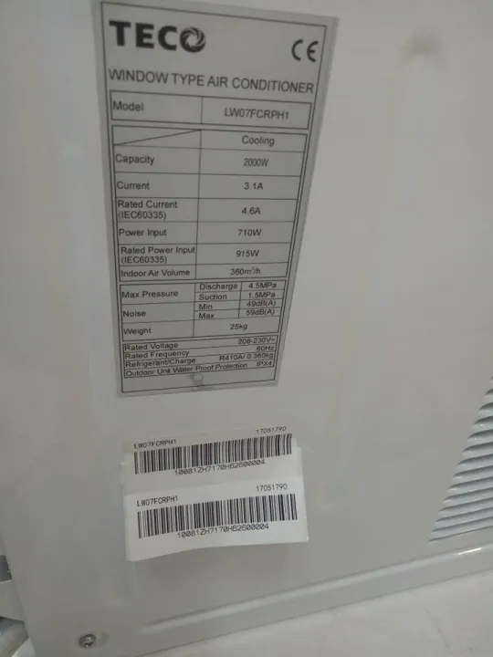 TECO 0.7 window type standard aircon | Lazada PH