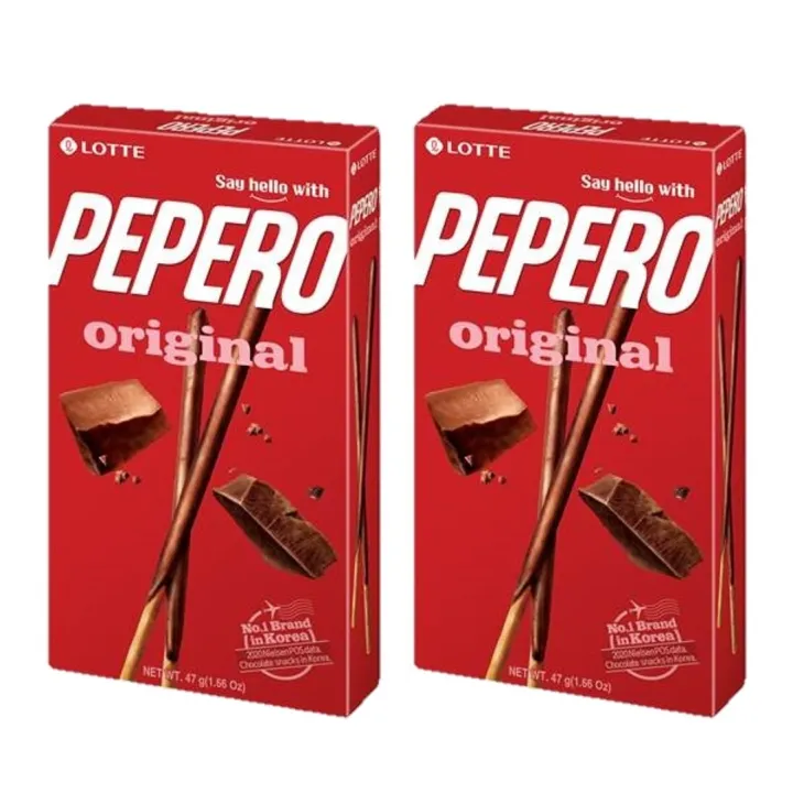 Pepero Original Chocolate Covered Biscuits 47g - Pack of 2 | Lazada PH