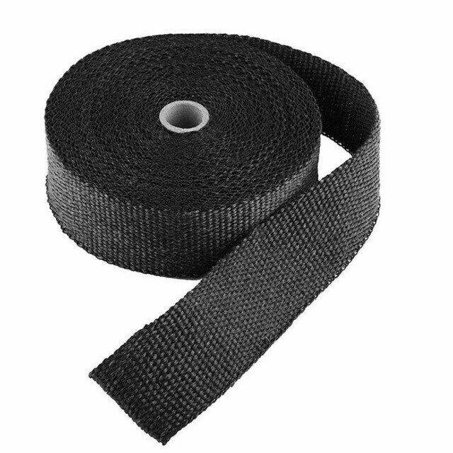 Pipe Heat Insulation Wrap Tape Black 15m X 50mm X2mm Hot Water EXhaust ...