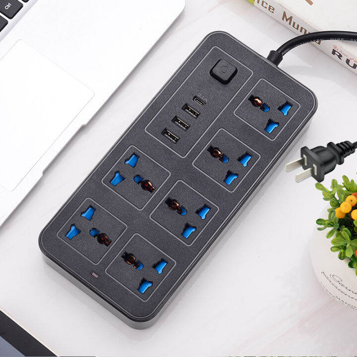 Power extension cord USB 10A plug-in board British plug-in board porous ...