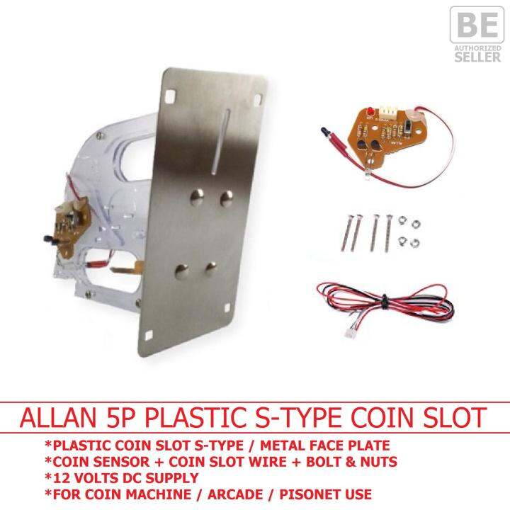 (Coin Slot) 5P Plastic S-Type / Sensor Circuit / Coin Slot Wire / Bolt ...