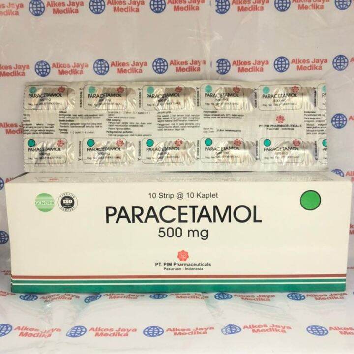 Paracetamol 500 mg Pim Box Isi 100 Tablet - Obat Demam / Pusing ...