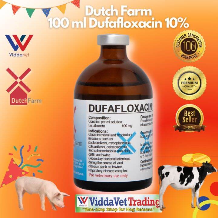 Viddavet Dutch Farm 100 ml Dufafloxacin 10% broad spectrum enro ...