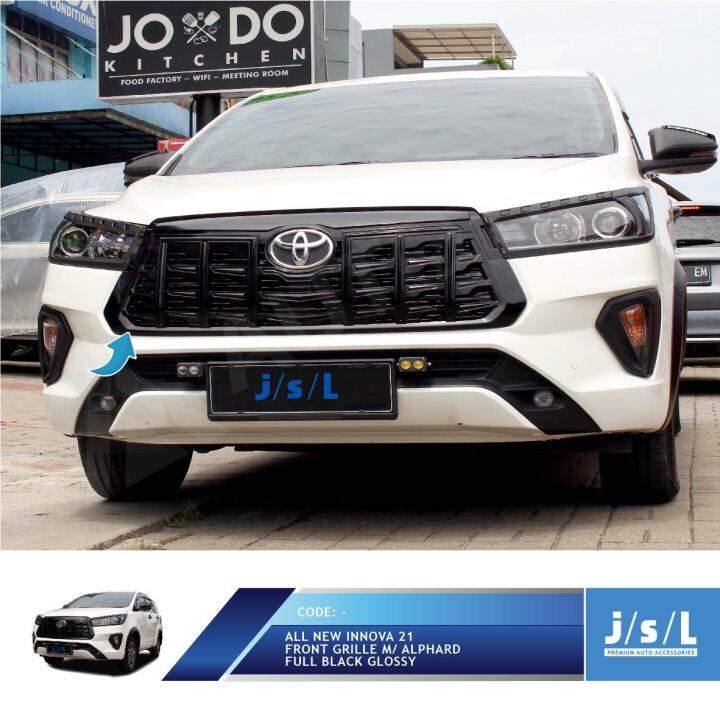 All New Innova 2021 Grill Depan Front Grille Alphard Black List Black ...