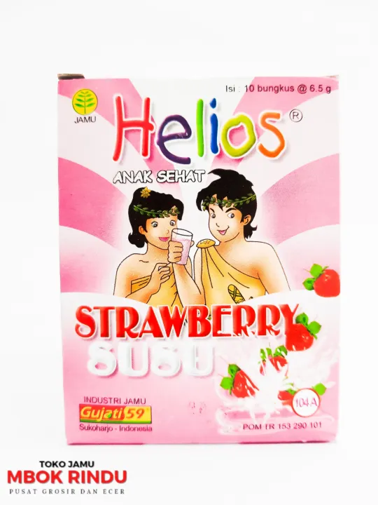 Jamu Anak Herbal Gujati Helios Anak Sehat – Strawberry Susu {Isi 10 ...