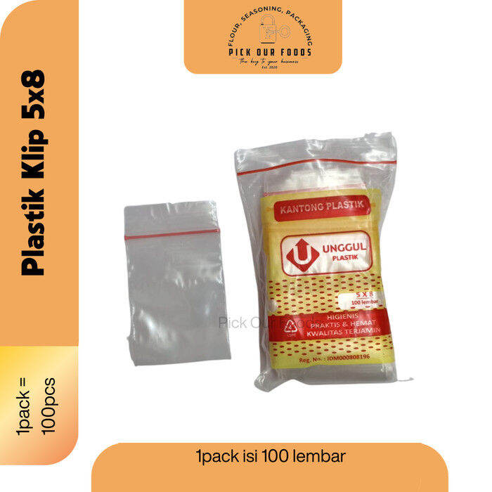 Plastik Klip Ziplock 4x6 | Plastik Klip 5x8 | Plastik Sambal isi 100 ...