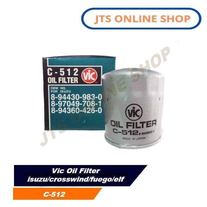 Vic Oil Filter C-512 isuzu/crosswind/fuego/elf (C512) | Lazada PH