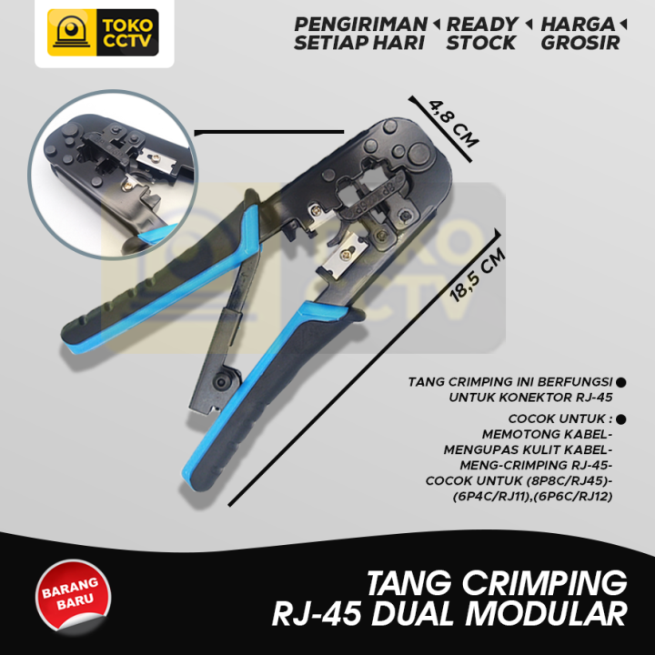 TANG CRIMPING RJ45, Tools Crimping Rj45 Dual Modular | Lazada Indonesia