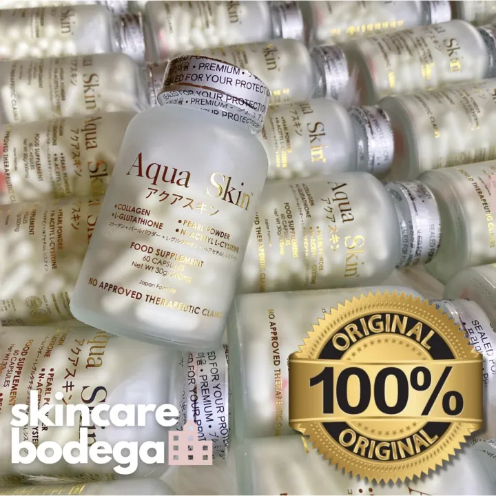 AUTHENTIC AQUA SKIN GLUTATHIONE COLLAGEN 60 CAPSULES AQUASKIN ...