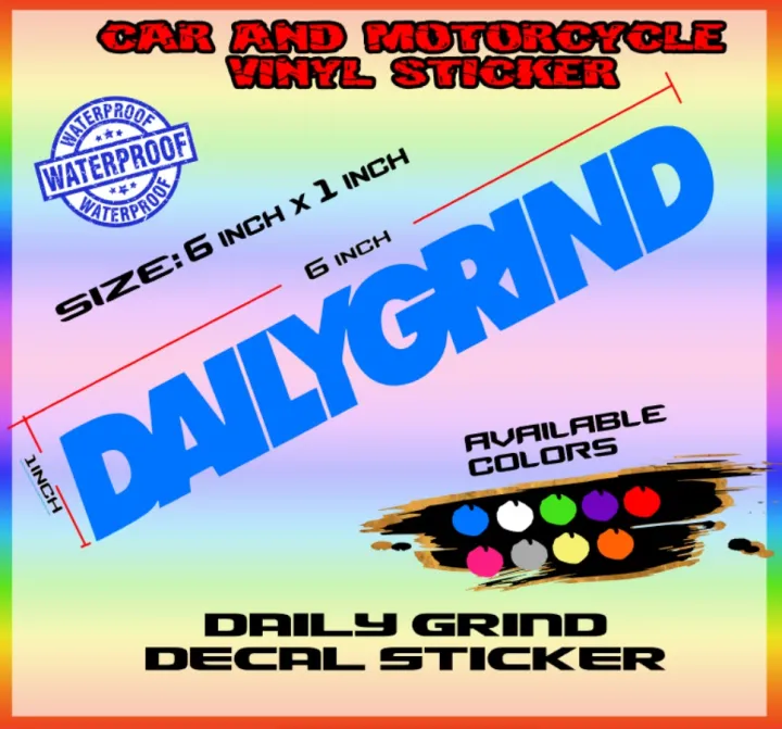 DAILY GRIND STICKER DECALS | Lazada PH