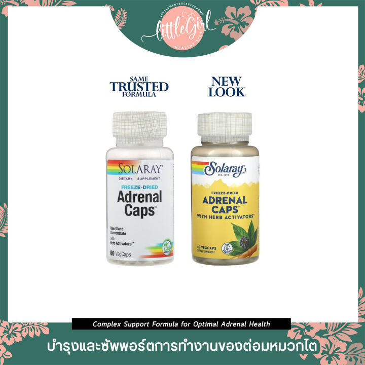 (พร้อมส่ง) Solaray Freeze-Dried Adrenal Caps with Herb Activators 60 ...