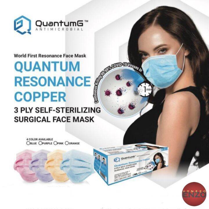 Quantum Resonance Copper 3 Ply Self-Sterilizing Surgical Face Mask | Lazada
