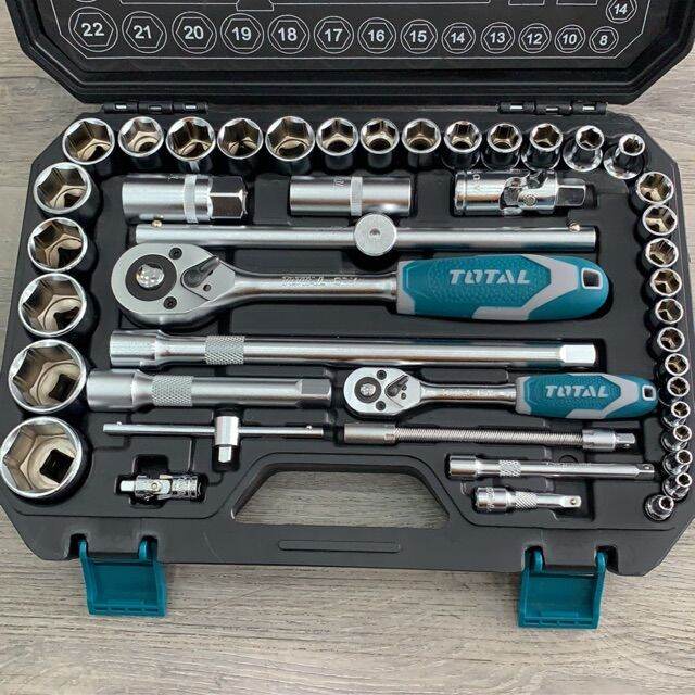 TOTAL THT421441 44PCS 1/4"+1/2" Socket set | Lazada PH