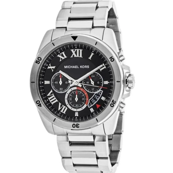 Original Design Michael Kors MK8438 Brecken Silver-Tone Chronograph Men ...