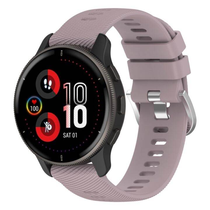 สำหรับ Garmin Venu 2Plus 20มม. สายนาฬิกาข้อมือซิลิโคนพื้นผิวขวาง ...