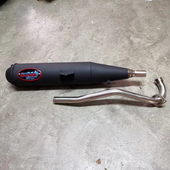 ท่อแต่ง ท่อ M-Speed WAVE125i ปลาวาฬ 2012-2017 ผ่าเปิด คอเลส ทรงเดิม ...