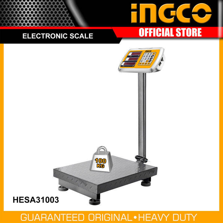 Ingco HESA31003 100kg Industrial Electronic Weighing Scale 300x400mm ...