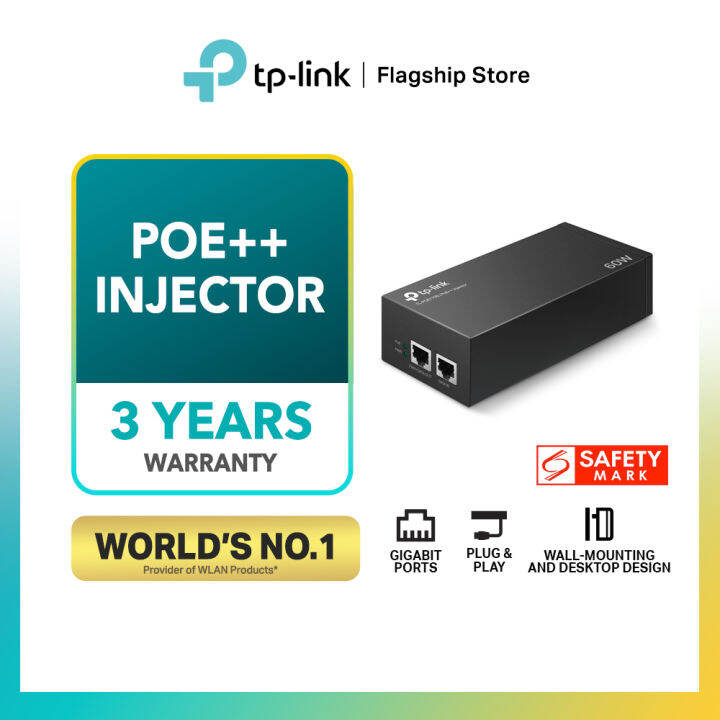 TP-Link TL-POE170S PoE+ Injector Complies with IEEE802.3af/at standards ...