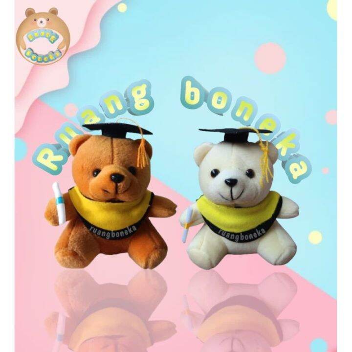Boneka Beruang Bear Wisuda 13-15 cm / Boneka Wisuda / Boneka Graduation ...