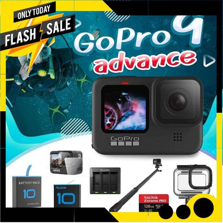 GoPro 9 โปรโมชั่น พร้อมอุปกรณ์เสริม ดำน้ำ Set Advance รับประกันศูนย์ ...