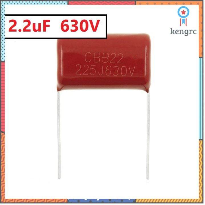 2.2uF 630V Capacitor CBB22 225j630V 2200NF Metallized Polypropylene Film ตัวเก็บประจุ ไมล่า ...
