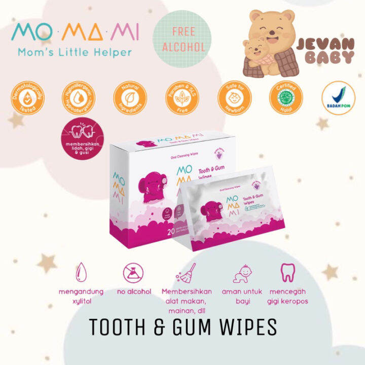 Momami Tooth and Gum Wipes 20’ | Lazada Indonesia